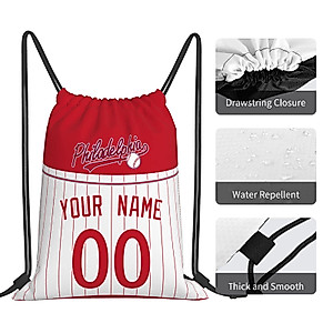 INAOO Drawstring Bags Philadelphia Personalized Backpack Gifts for Men Women