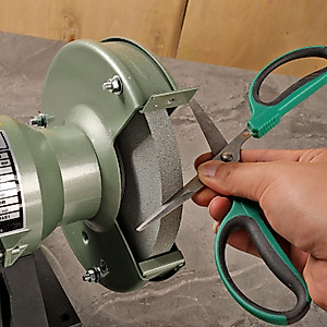 6 Inch Bench Grinder Grinding Wheel & Wire Wheel Brush with 1/2'' Arbor, 120 Grit Silicon Carbide Bench Grinding Wheel for Bench Grinder,for Drill Bits, Blades and Knifes Cleaning Polishing Sharpening