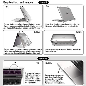 IBENZER Compatible with New MacBook Air 13 inch case 2022 2021 2020 M1 A2337 A2179 A1932, Hard Shell Case&Keyboard Cover&Screen Film for Mac Air 13 with Touch ID (2018-2022), Green, AT13GN+2