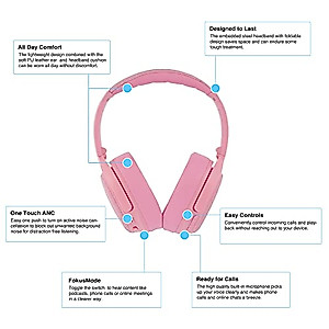 Tablet Bundle: Includes All-new Amazon Fire HD 8 tablet, 8” HD Display, 32 GB (Rose) & Made for Amazon Active Noise Cancelling Bluetooth Headphones (Rose)