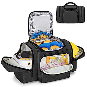 BAFASO Wearable Breast Pump Bag Compatible with Medela Pump in Style, Tote for Wearable Breast Pump and Extra Parts (Patent Pending), Black