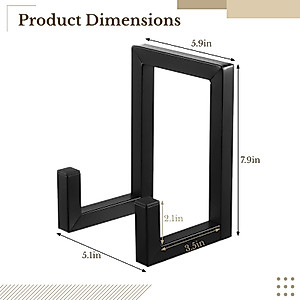 Tideme Vinyl Record Storage Holder, Black Metal Vinyl Record Display Stand, Metal Album Storage for Vinyl Records