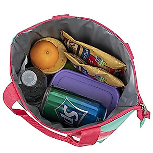 Tropical Lunch Tote Bag Fruit Lunch Bag for Women Insulated Cooler Bags for Beach, Food, Groceries (Watermelon Slice Tote)