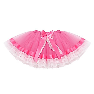Baby Girl's My 1st Birthday Outfit Flower Printed Cotton Short Sleeve Romper Bodysuit Princess Tutu Tulle Skirt Crown Headband 3pcs Set One Year Old Party Cake Smash Photo Shooting Props Pink
