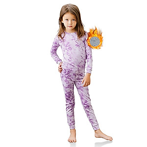 TINFL by Vaenait Girls Thermal Underwear Soft Long John Set Heatwarm Aurora Purple XS