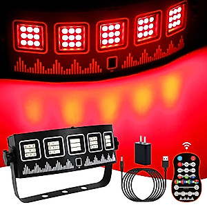 Mini Strobe Party Light with Remote,USB Powered and Speed Control,Timing Flashing Lights,45 Super Bright LED Light Bulbs,Sound Activated Stage Lights for DJ Show Club Disco Karaoke