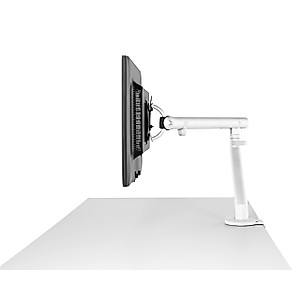Herman Miller MM_DYN013/010C27 Flow Monitor Arm, Top Mount Clamp (for Top Plate Thickness: 0.5-1.0 inches (12-25 mm), White, Single