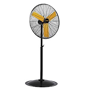 Master 24 Inch Oscillating Industrial High Velocity Pedestal Fan - Direct Drive, All-Metal Construction with OSHA-Compliant Safety Guards, 3 Speed Settings (MAC-24POSC)