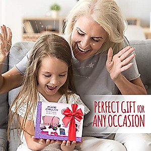 PixieCrush Pretend Play Purse & Makeup for Girls - Fun Little Girls Purse with Cosmetics Toys Set - Pretend Makeup, Eyeshadow, Cell Phone, Kids Lipstick, Sunglasses & Keys