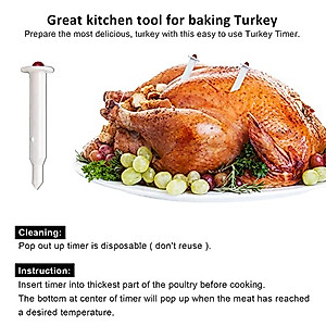 Pop Up Timer(6 pcs) Plastic Seasoning Injector (2-oz)/Flavor Injector with Stainless Steel 304 Needle and PP Free of BPA keep flavor food cooking safety and healthy (2)