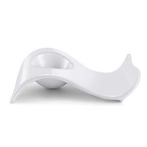 Flexzion Egg Cups for Soft Boiled Eggs - Set of 6 Ceramic Egg Holder - Stackable Egg Coddler Cups with Base for Serving, Breakfast, Brunch - Kitchen Table Decor, White