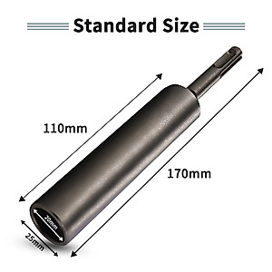 SDS Plus Ground Rod Driver Compatible with Hilti/DeWalt/Bosch/Hitachi/Makita/Milwaukee SDS Plus Hammer Drills for 5/8" & 3/4" Grounding Rods (NOT Work with SDS MAX Hammer Drill)