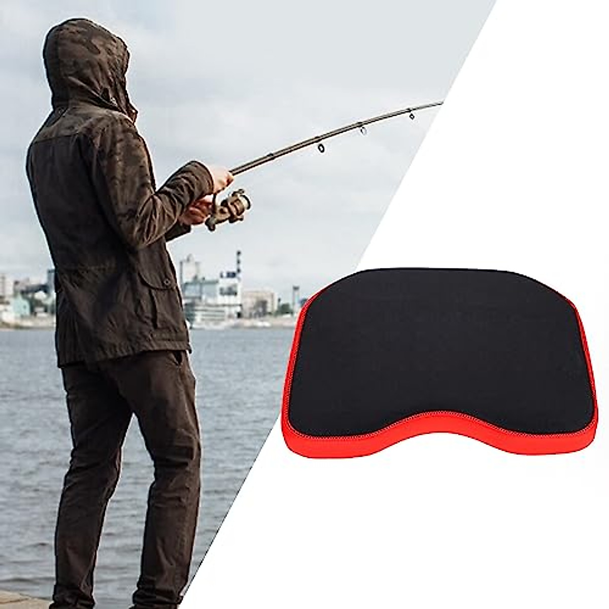 Thicken Kayak Canoe Fishing Boat Sit Seat Cushion Pad Accessory (Flame) Boating (Black)
