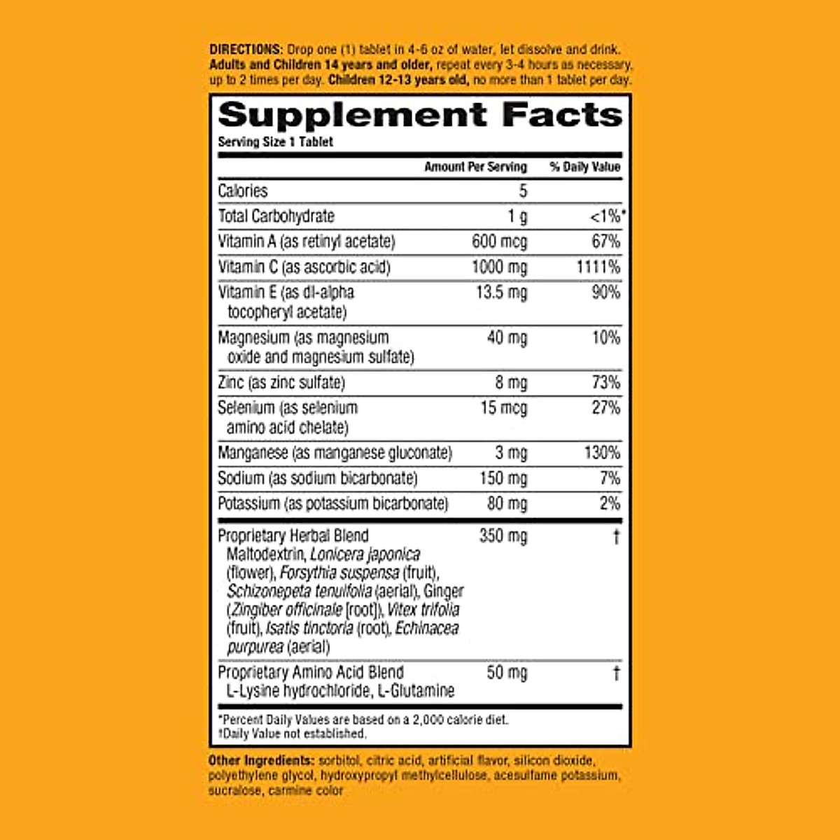 Airborne 1000mg Vitamin C with Zinc Effervescent Tablets, Immune Support Supplement with Powerful Antioxidants Vitamins A C & E - 36 Fizzy Drink Tablets, Very Berry Flavor
