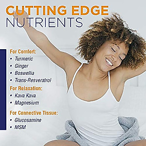 Natural Balance Super Flex Back | Herbal Supplement Supports Lower Back Muscle Comfort | Features Turmeric, Ginger, Glucosamine, MSM & Kava | 60 Ct