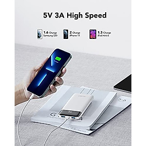 Charmast Portable Charger, USB C Battery Pack, 3A Fast Charging 10400mAh Power Bank LED Display, Slim Portable Phone Battery Charger for iPhone 13 12 11 X 8 7 Samsung S21 S20 Google LG OnePlus iPad