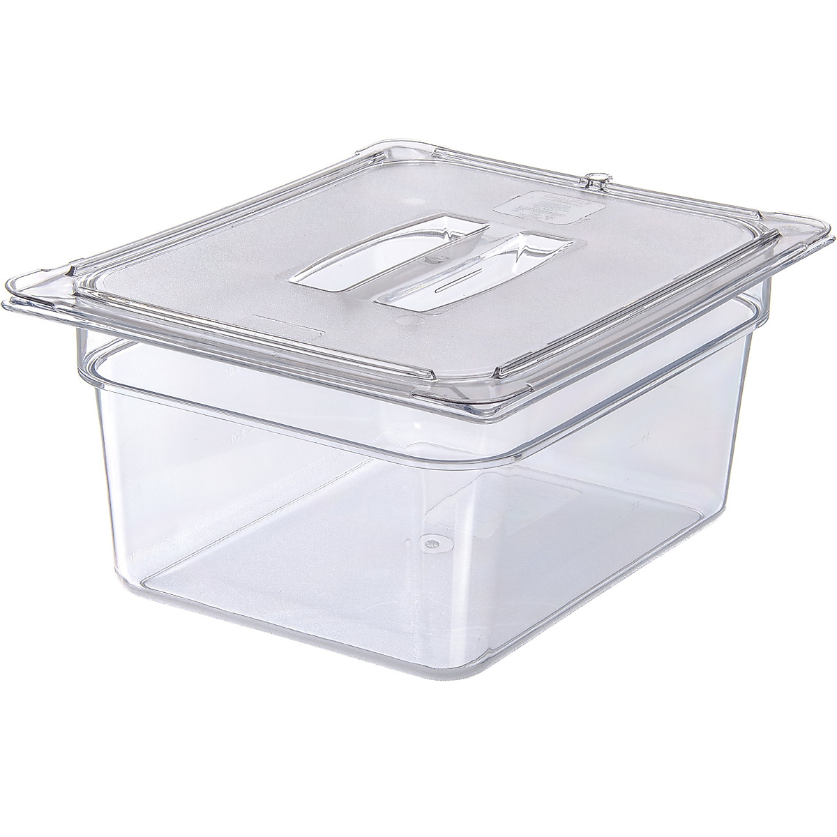 Carlisle FoodService Products Storplus 1/2-Size Food Pan for Catering, Buffets, and Restaurants, Polycarbonate 6 Inches Deep, Clear