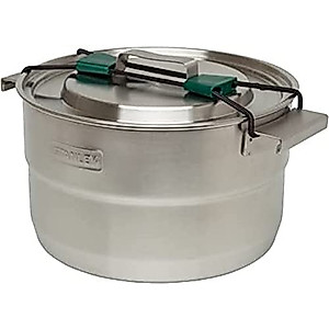 Stanley Base Camp Cook Set for 4 | 21 Pcs Nesting Cookware Made from Stainless Steel & BPA Free Material | Incl Pot, lid, Cutting Board, Spatula, Plates, Spoons, Forks, Bowls, Dish Rack, Trivet