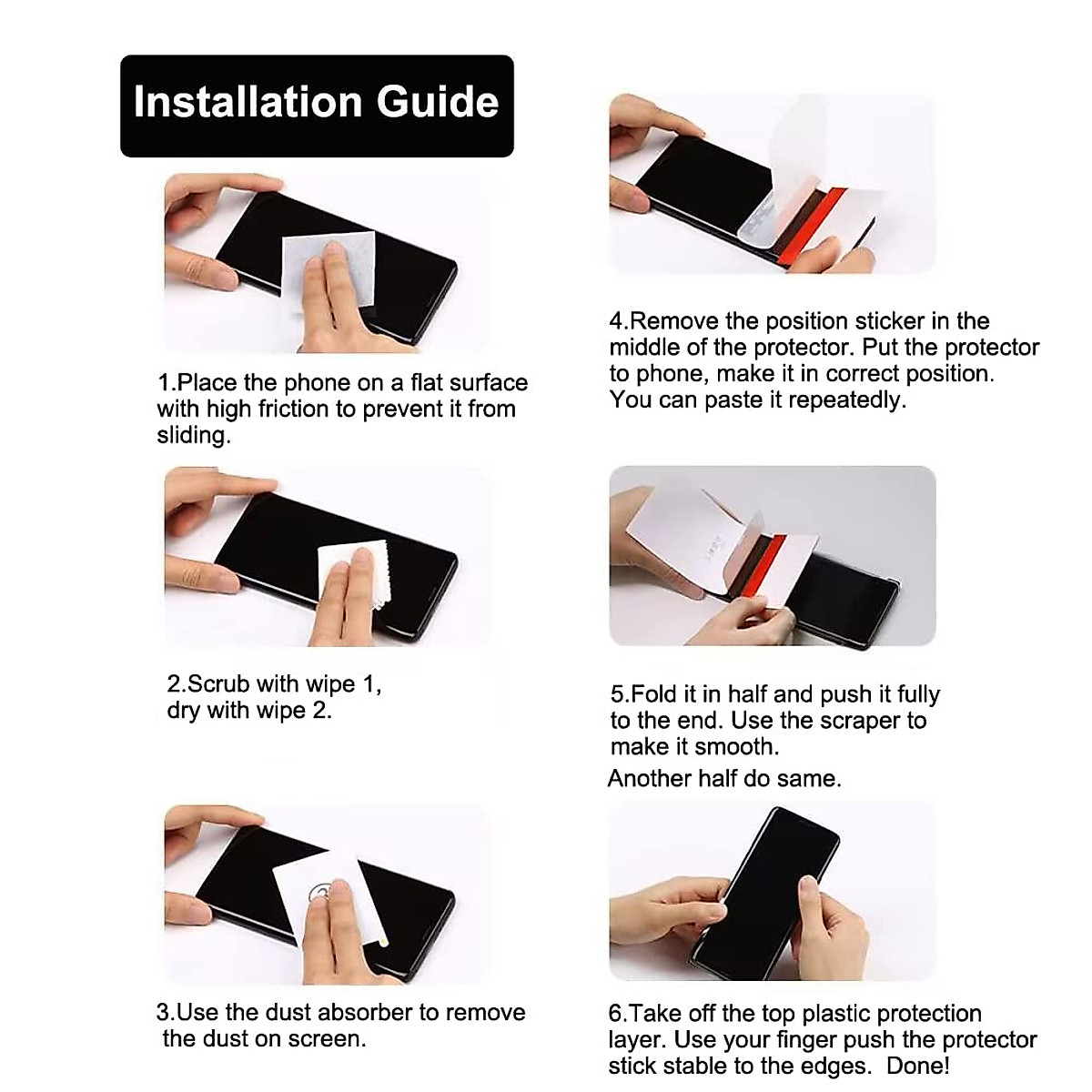 PORRVDP Hydrogel Screen Protector for Oppo Reno 6 Pro 5G (NOT Tempered Glass Film),2 Pcs Upgraded Flexible TPU Transparent Protective Screen Protector [Clear HD] [Ultra Sensitivity][Non-breakable]