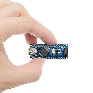 RedTagCanada Nano with The bootloader Compatible with Nano 3.0 Controller for Arduino CH340 USB Driver 16Mhz Nano v3.0 ATMEGA328P/168P (Blue-ATMEGA328 Welded) (No Cable)
