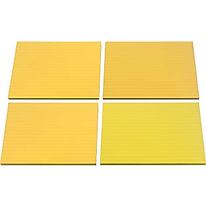 4A Super Sticky,6 x 8 Inches,Extra Bright Color Assorted,Lined,Self-Stick Notes,50 Sheets/Pad,4 Pads/Pack,200 Sheets/Pack,4A 608S-Lx4