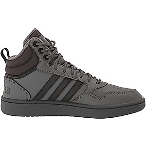 adidas Women's Hoops 3.0 Mid Basketball Shoe, Grey/Black/Carbon, 9