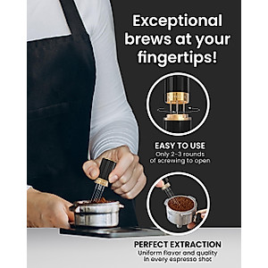 Koffeeista WDT Espresso Distribution Tool, Barista Tools 5x0.35mm Stainless Steel Needles - Easy Open/Close, Portable & Stylish Espresso Stirrer, wdt Coffee Tool, Espresso Distributor, Espresso Whisk