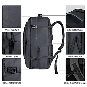 Travel Backpack, Carry On Backpack Flight Approved, 40L-50L Expandable Extra Large Backpack, Lightweight Waterproof Business Overnight Daypack Weekender Bag Fit 17 Inch Laptops, Gifts for Men Women