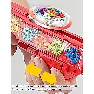 Bey Battling Top Burst Gyro Toy Set with 4 Spinning Top Burst Gyros 1 Toy Launchers Combat Battling Game Gifts for Boys Children Kids Ages 6+ (Blue)