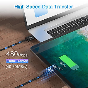 Micro USB Cable Braided,Micro B Charging Cable for Compatible Samsung Galaxy S7 Edge/S6/S4/S3,Note,J3,J5,LG G3 G4,Android Charger Cord for Motorola,Sony,HTC