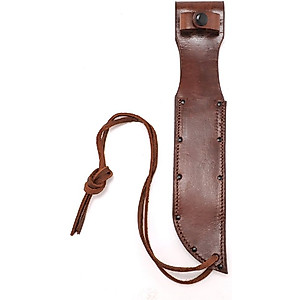 World War Two Vietnam Style Leather Sheath for US Navy Mark 2 MK 2 or KA-BAR Leather Sheath Fits 7" Blade (Brown)