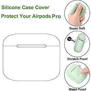 Silicone Case for Airpods Pro, Cute Astronaut Protective Soft Rubber Cover Skin with Keychain for Kids Teens Girls Boys (Astronaut Blue)