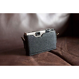 Funper Handmade Genuine Real Leather Half Camera Case Bag Cover for Contax T3 Black