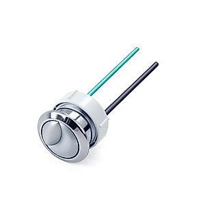 Lychee Light Dual Flushing Toilet Push Button Spare Parts,Top Toilet Button Replacement Compatible with Geberit & Kohler Part, Satin Chrome Toilet Parts with 1.5inch(38mm) Hole in the Toilet Tank Lid