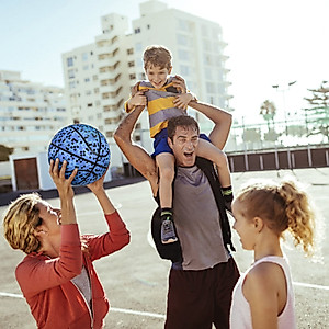 PECOGO Official Rubber Basketball 27.5" 29.5" Outdoor Indoor Mens Basketball Ball Size 5 Size 7 for Kids Youth Teen Boys and Girls Gift Ideas(Without Pump)