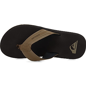 Quiksilver Men's Monkey Wrench 3 Point Sandal, Tan/Solid, 10 M US