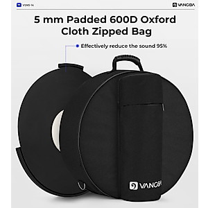 Vangoa Snare Drum Kit 14 x 5.5 Inches Marching School Band Student Beginner Practice Snare Drum with Stand, Gig Bag, 5A Drumsticks, Tuning Key, Coated Drum Head, Strap, Mute Pad, Black