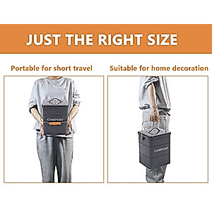 ayacatz Stainless Steel Compost Bin for Kitchen Countertop Compost Bin，1 Gallon, Kitchen Trash Can -Includes Charcoal Filter，Compost Bucket Kitchen Pail Compost with Lid-Gray