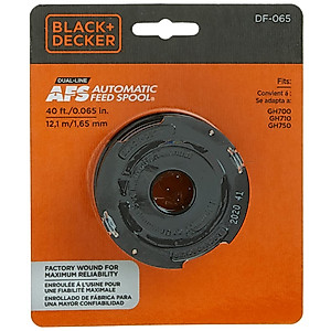 BLACK+DECKER Trimmer Line Replacement Spool, Dual Line, AFS, .065-Inch (DF-065)