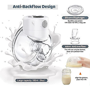 Hand Free Breast Pump, MOM--cozY S12 Same model LED Display Wearable Breast Pump, Portable Electric Breast Pump, 2 modes and 9 levels - 24mm