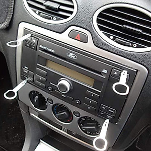 Radio Removal Tool key Set for Ford, Volkswagen, Audi, and Mercedes, Car CD DVD Host Key Disassembly Tool 4PCS