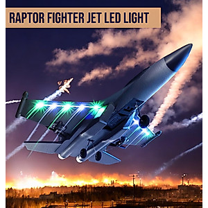 F222 CH RC Airplane, F-22 Plane Ready to Fly, 2.4GHz Remote Control, Easy to Fly RC Glider for Kids & Beginners Fighter Jet,2.4GHz 6-axis Gyro Stabilizer RTF Hobby Glider Aircraft Plane Easy to Fly
