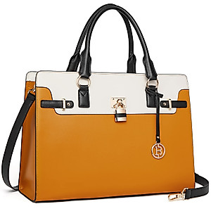 BOSTANTEN Briefcase for Women 15.6 inch Leather Laptop Bag Vintage Slim Lawyer Business Bag Stylish Work Purse