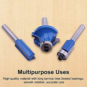 LU&MN Carbide Tipped Router Bits (15 PCS) with 1/4" Shank, Wood Milling Saw Cutter , All Purpose (Woodworking Tools for Home Improvement and DIY)
