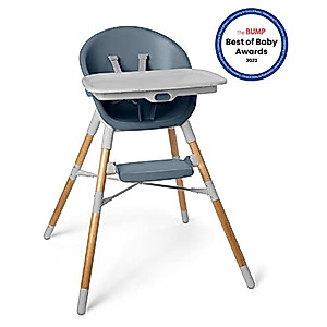 Skip Hop Baby High Chair 4 in 1 Convertible High Chair, EON, Slate Blue