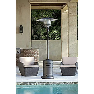 Fire Sense 46,000 BTU Gray Stainless Steel Commercial Patio Heater