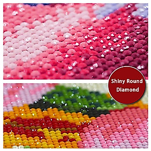 Cuneai DIY 5D Diamond Art Painting Kit Angel - Round Drill Paint by Number Christ Craft, Crystal Embroidery Cross Stitch for Home Wall Decor, Handicrafts - 12x12 inch