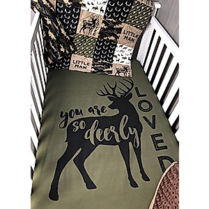 Baby Boy Hunting Quilt, Baby, Camo, Woodland, Deer, Buck, Deerly Loved, Baby Bedding, Crib Bedding, Babylooms