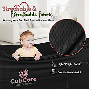 CubCare Pack N Play Blackout Cover - Breathable Pack and Play Blackout Cover with Drawstring Bag, Crib Blackout Cover, Pack N Play Tent Crib Tent, Crib Canopy for Comfortable Sleep Indoor and Outdoor