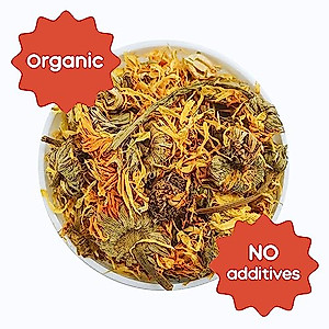 GuineaDad Organic Guinea Pig Herbal Treats - Guinea Pig Food with Convenient Packaging - Marigold Flavor - 1.2-oz - Guinea Pig Treats Help with Bonding - High in Nutrition, Immune Support - Small